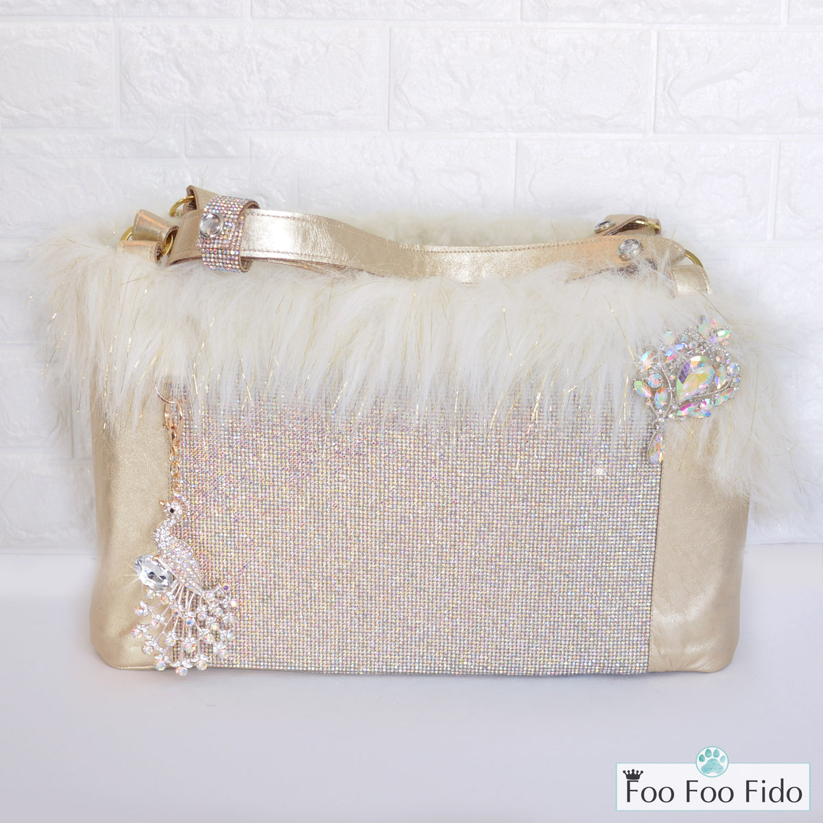 Diamonds are Forever Gold Designer Pet Carrier Purse – FooFooFido